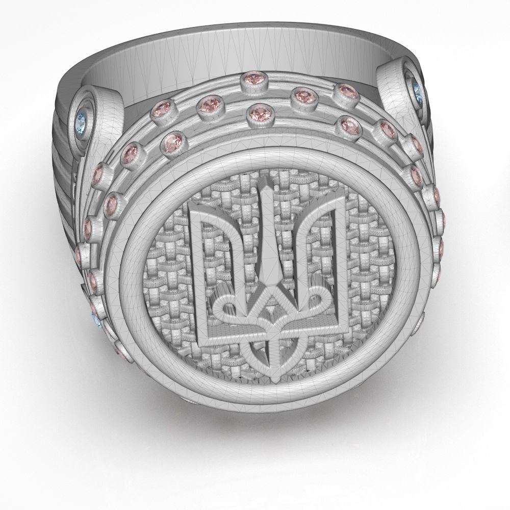 Mens ring Ukraine 3D model 3D printable | CGTrader