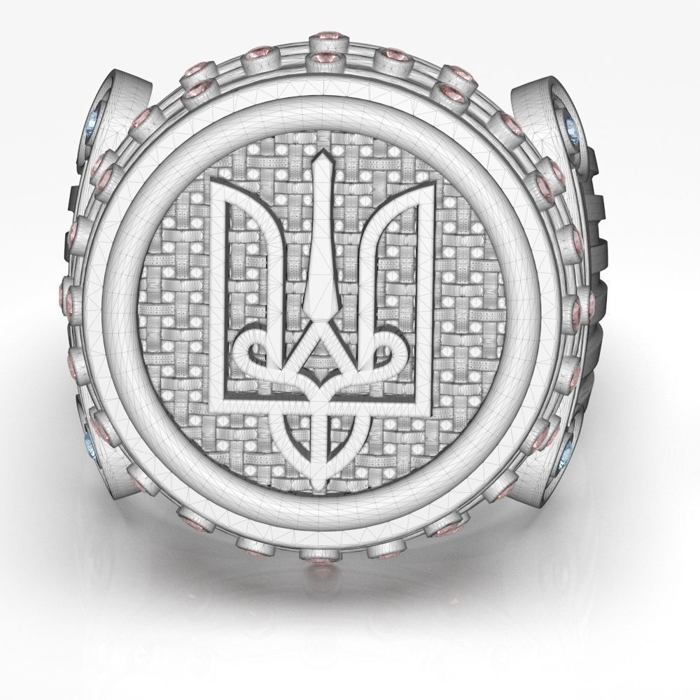 Mens ring Ukraine 3D model 3D printable | CGTrader