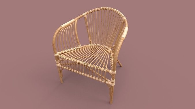 wicker chair 3D model | CGTrader