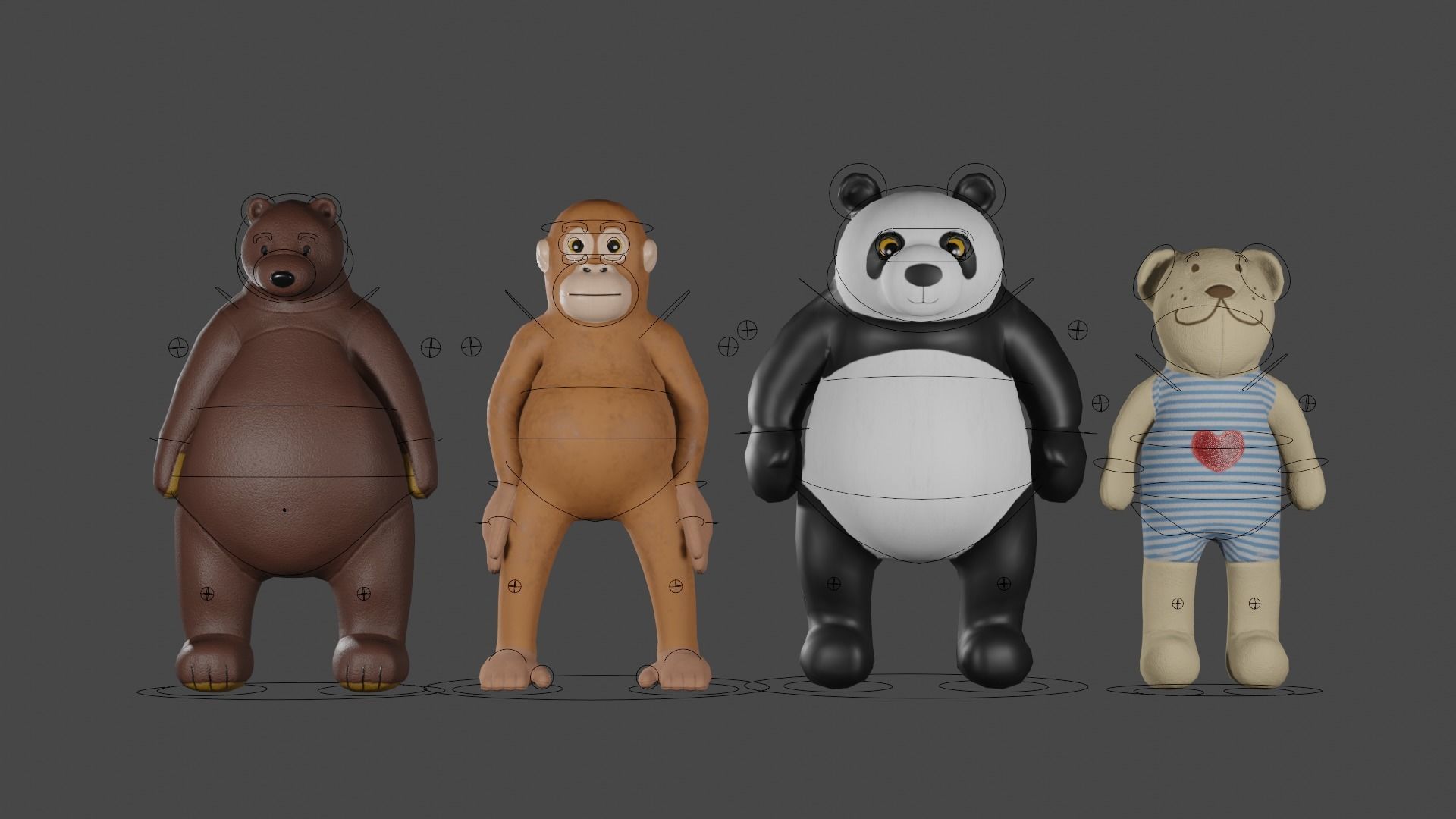 Animal Low poly Pack free VR / AR / low-poly 3D model rigged | CGTrader