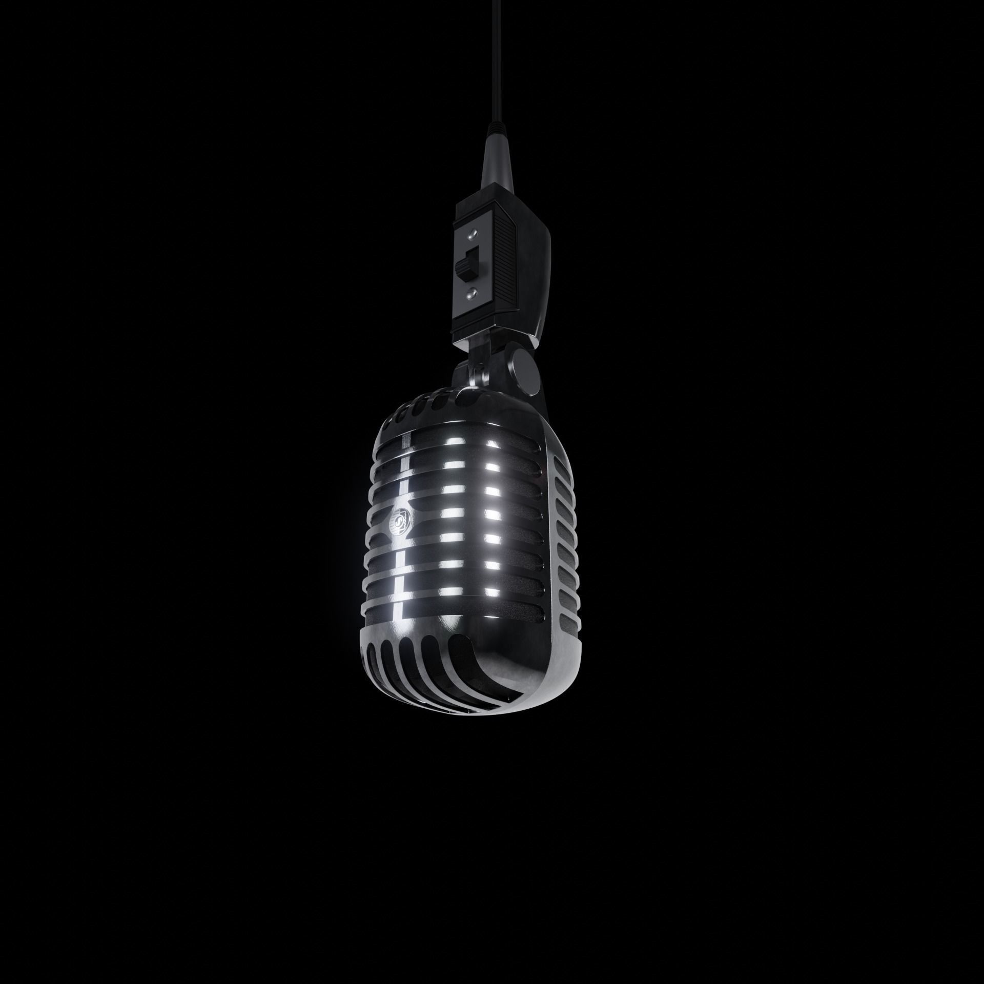 Vintage Microphone 3D model rigged | CGTrader