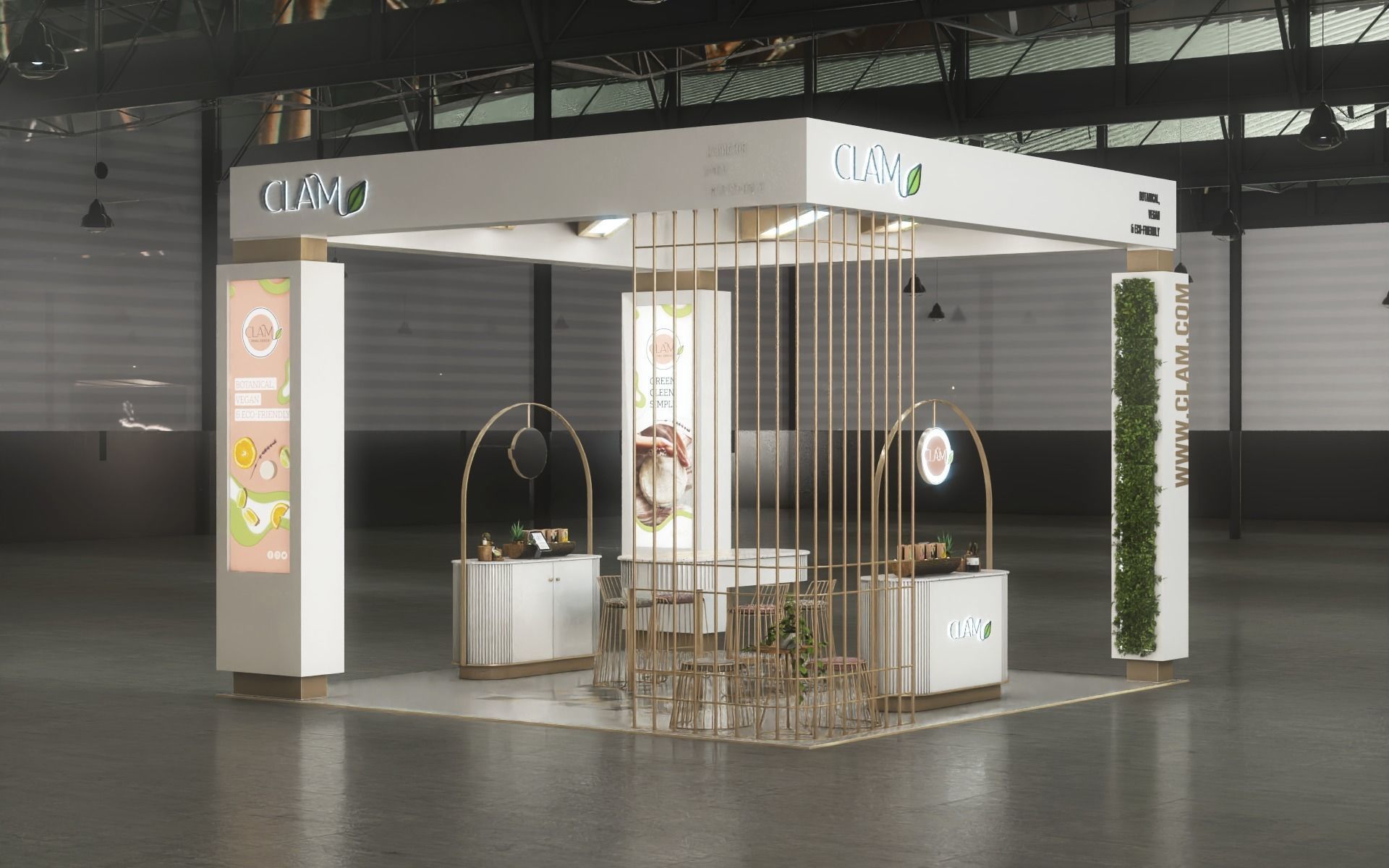 exhibition island cosmetic stand 3D model | CGTrader