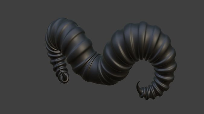 Ram horns sculpture 3D model 3D printable | CGTrader