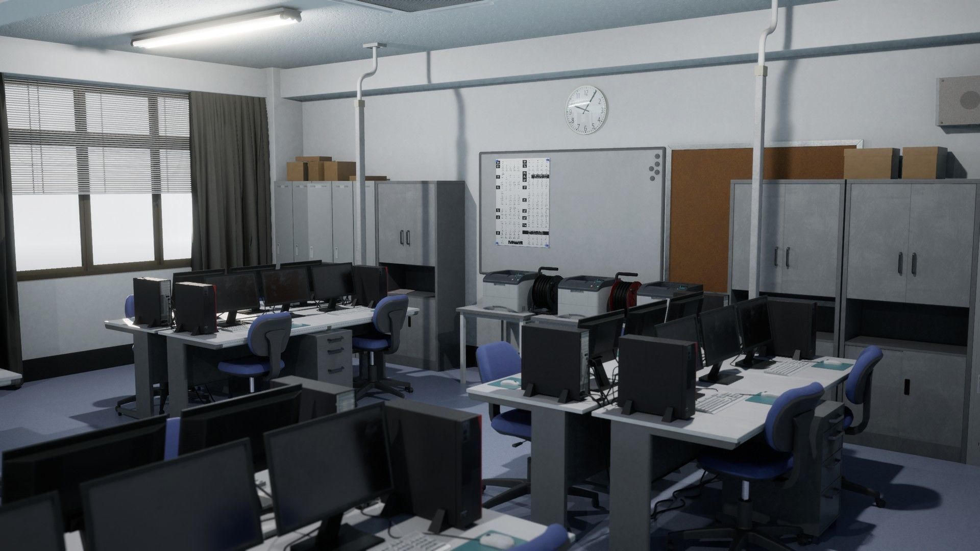 3D model Japanese School Computer Classroom VR / AR / low-poly | CGTrader