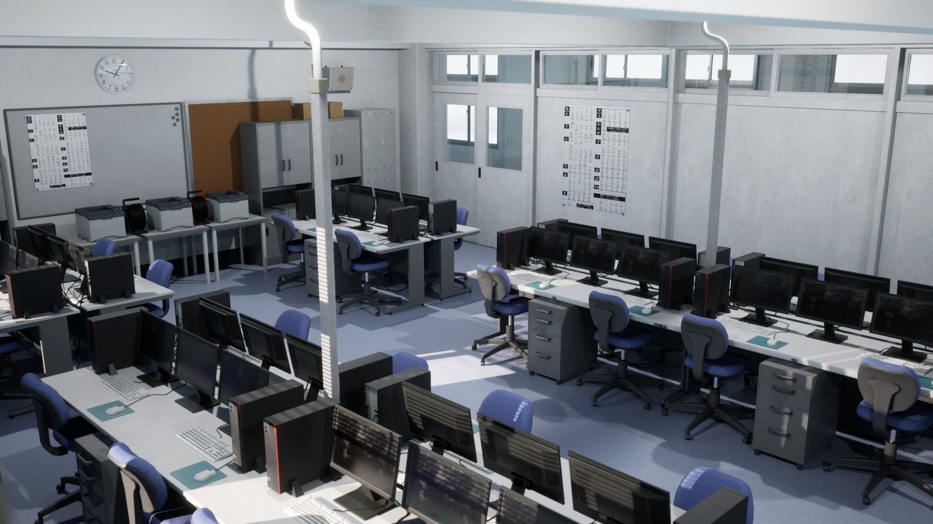 3D model Japanese School Computer Classroom VR / AR / low-poly | CGTrader