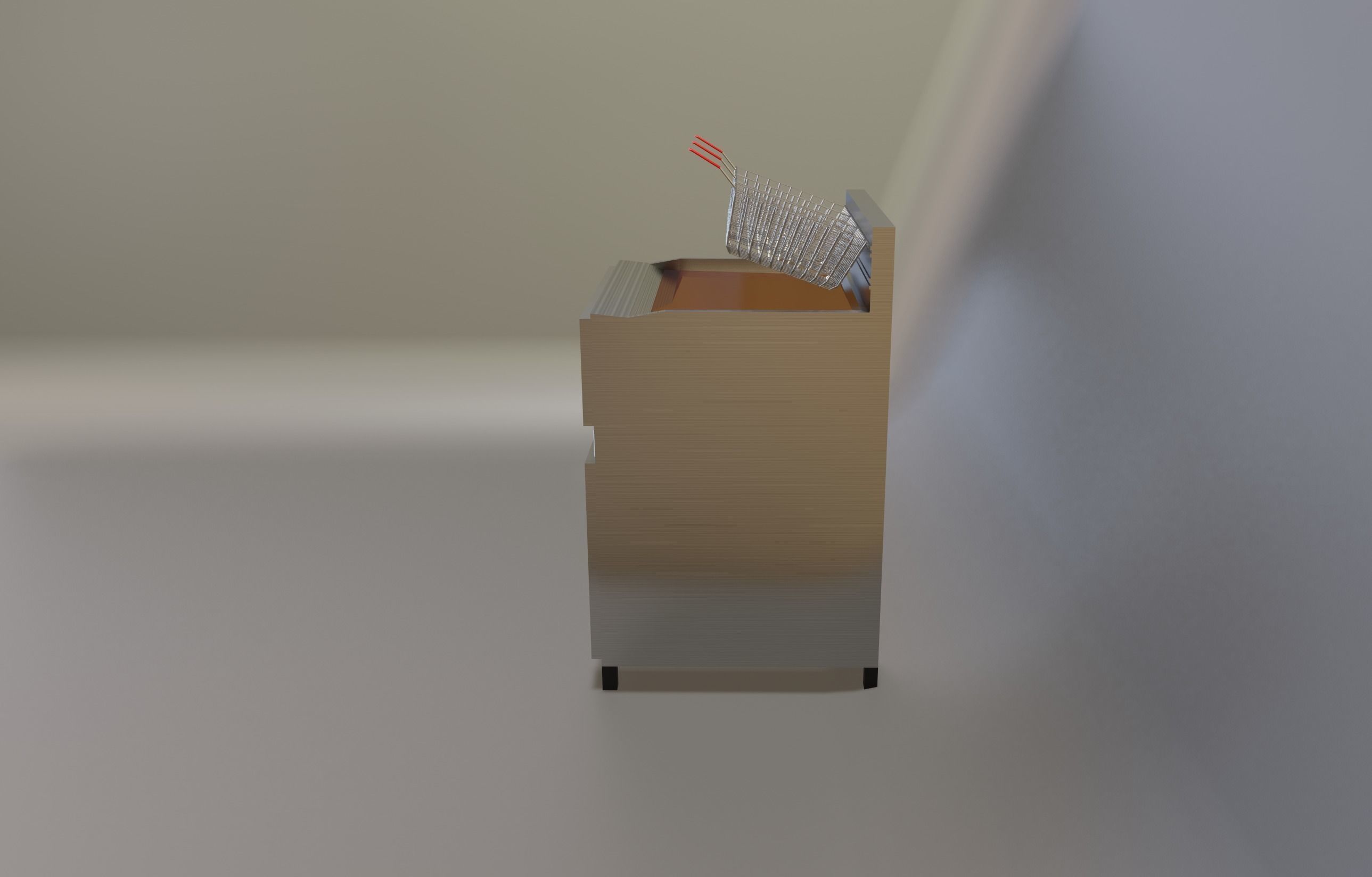 Kitchen Deep Fryer 3D model | CGTrader