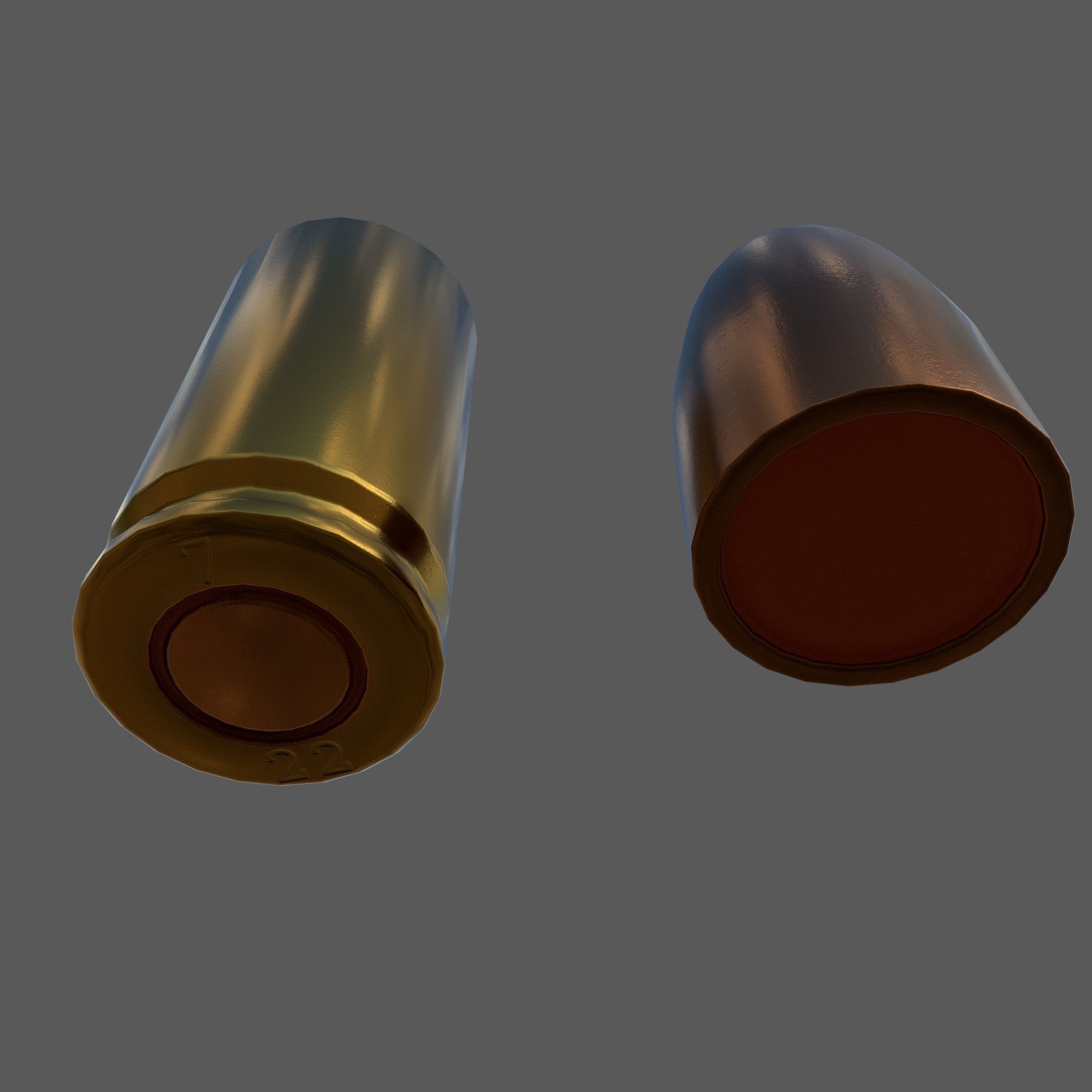 Disassembled cartridge 9 x19 mm 3D model | CGTrader