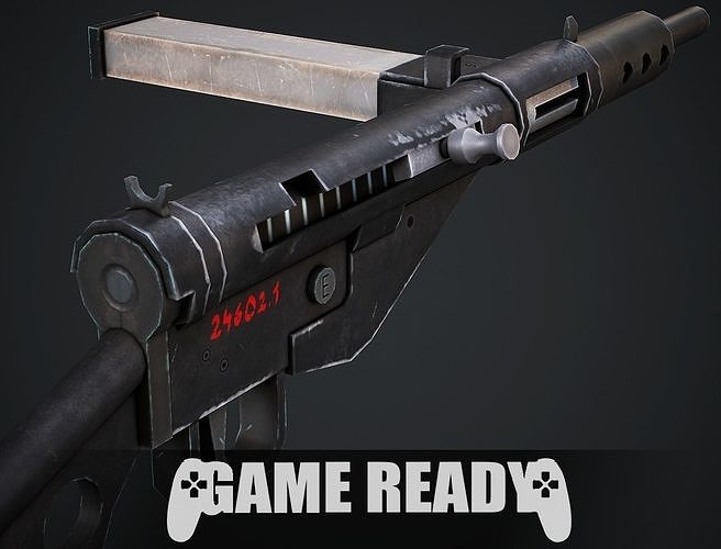 3D model Sten Submachine Gun - Low Poly Game Ready VR / AR / low-poly | CGTrader