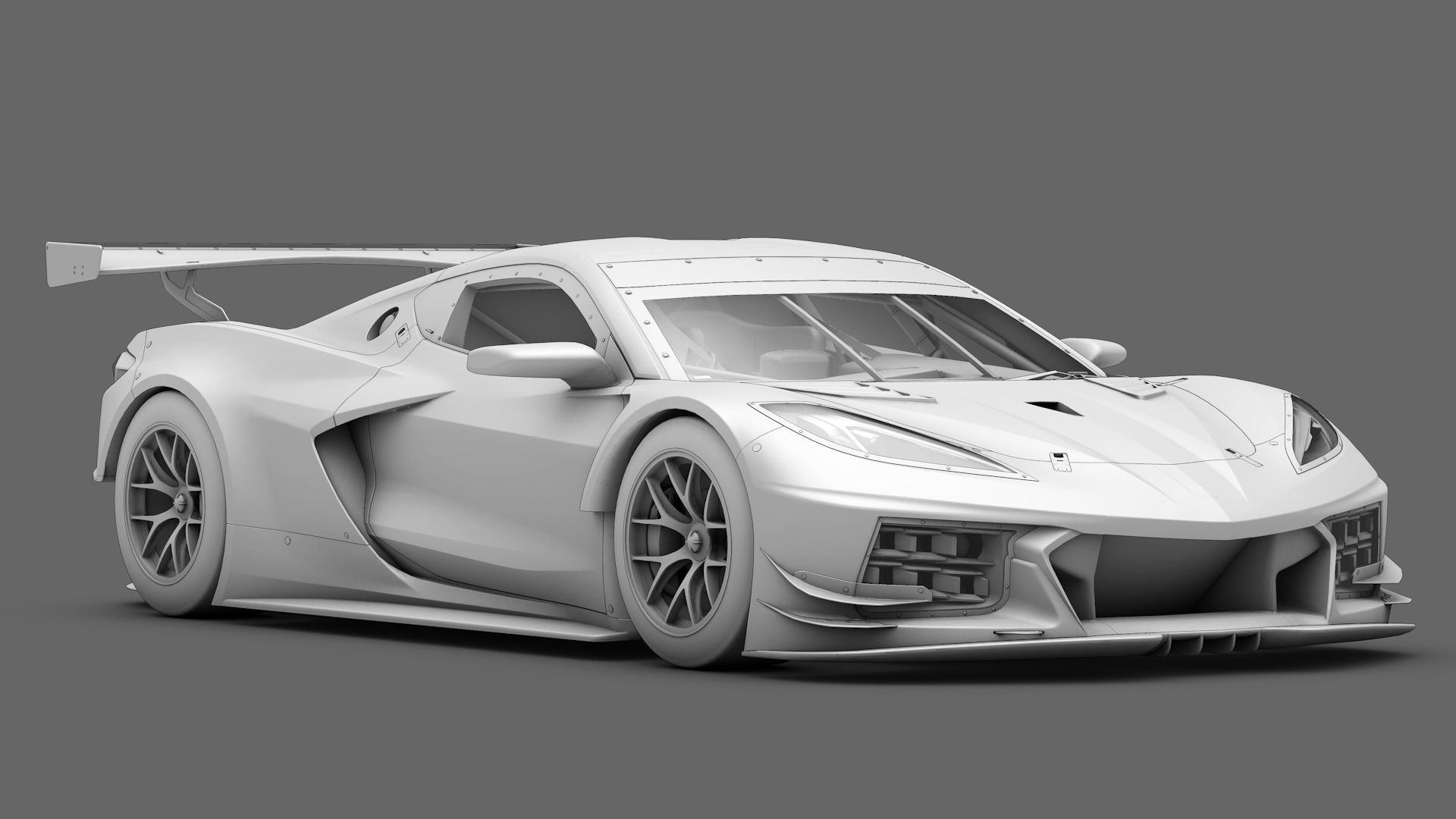 3D model Chevrolet Corvette C8R GT3 GTLM VR / AR / low-poly | CGTrader