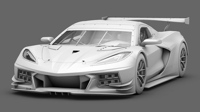 3D model Chevrolet Corvette C8R GT3 GTLM VR / AR / low-poly | CGTrader