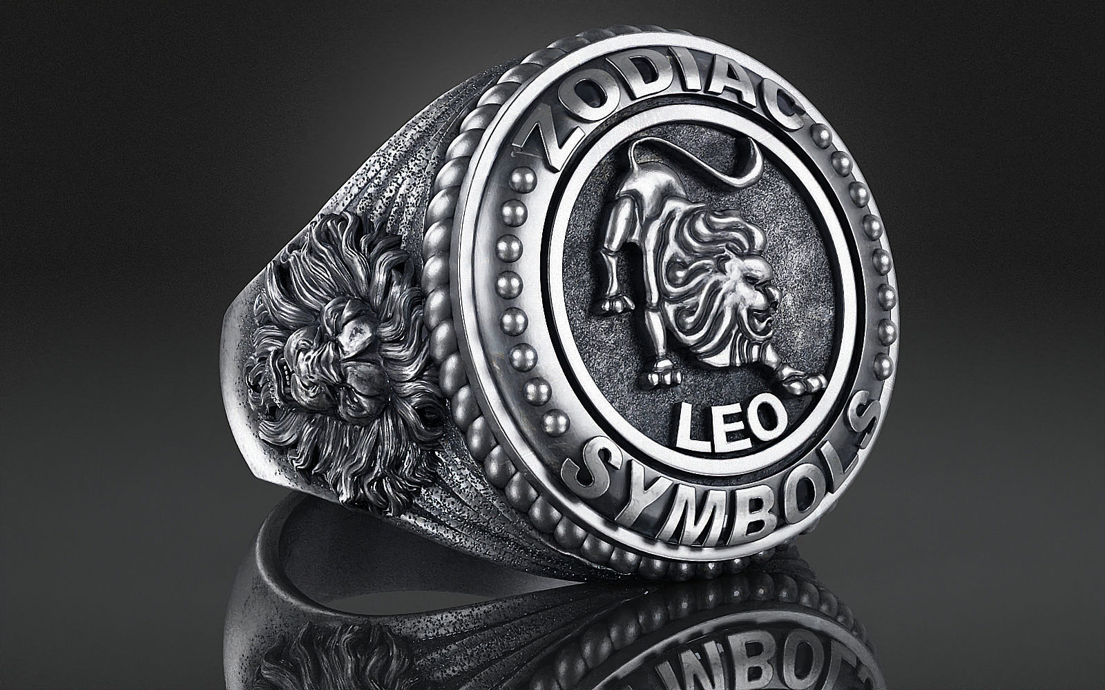Zodiac Ring leo a01 3D model 3D printable | CGTrader
