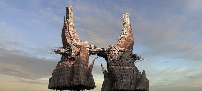 Alien Cliff Shards 8 3D model | CGTrader
