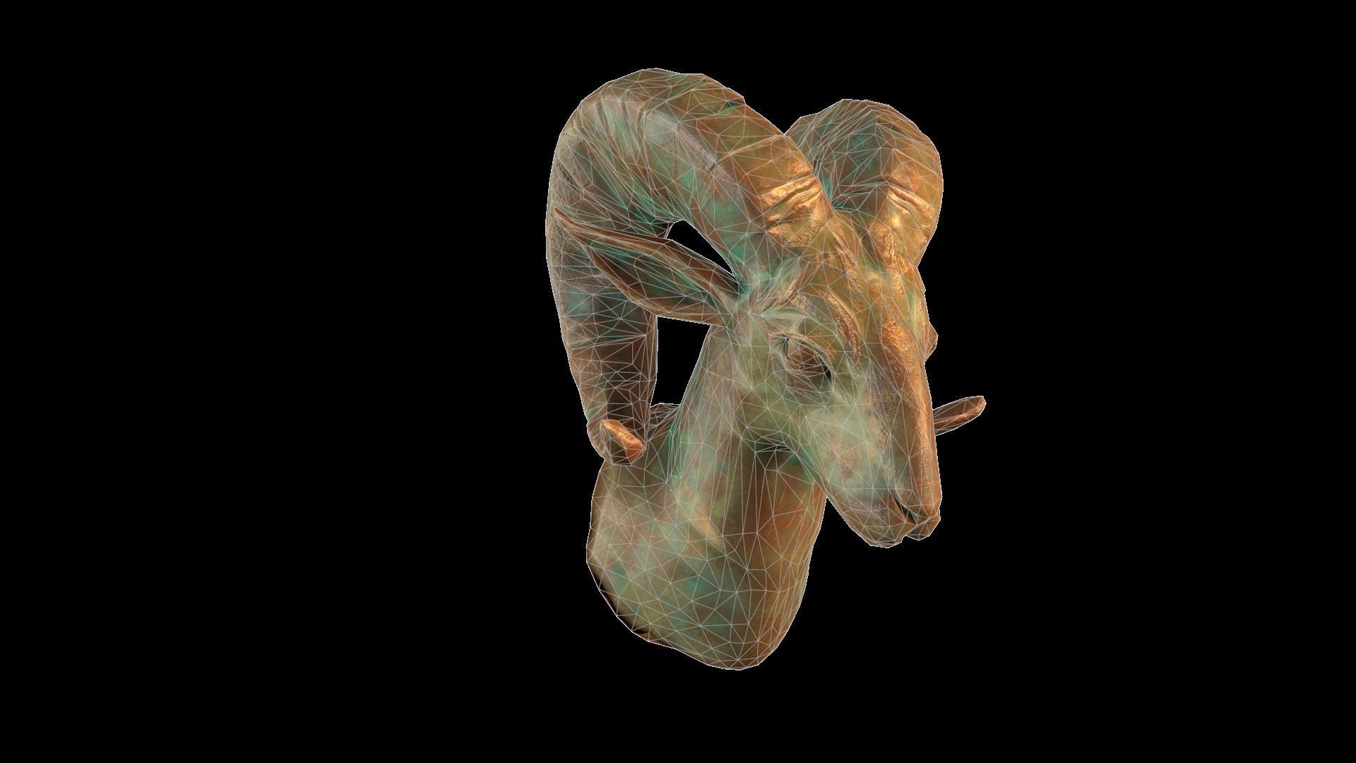 3D model Goat Head Statue VR / AR / low-poly | CGTrader