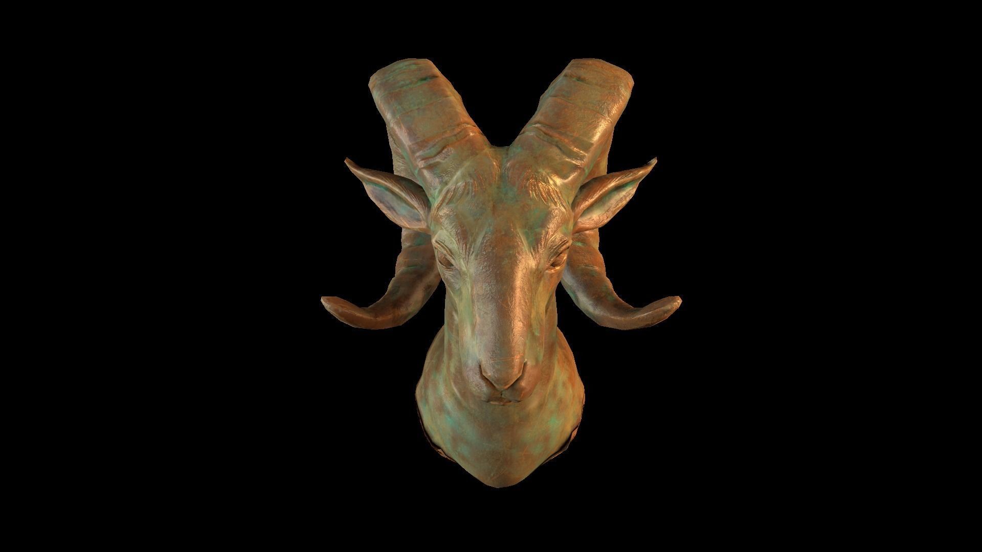 3D model Goat Head Statue VR / AR / low-poly | CGTrader