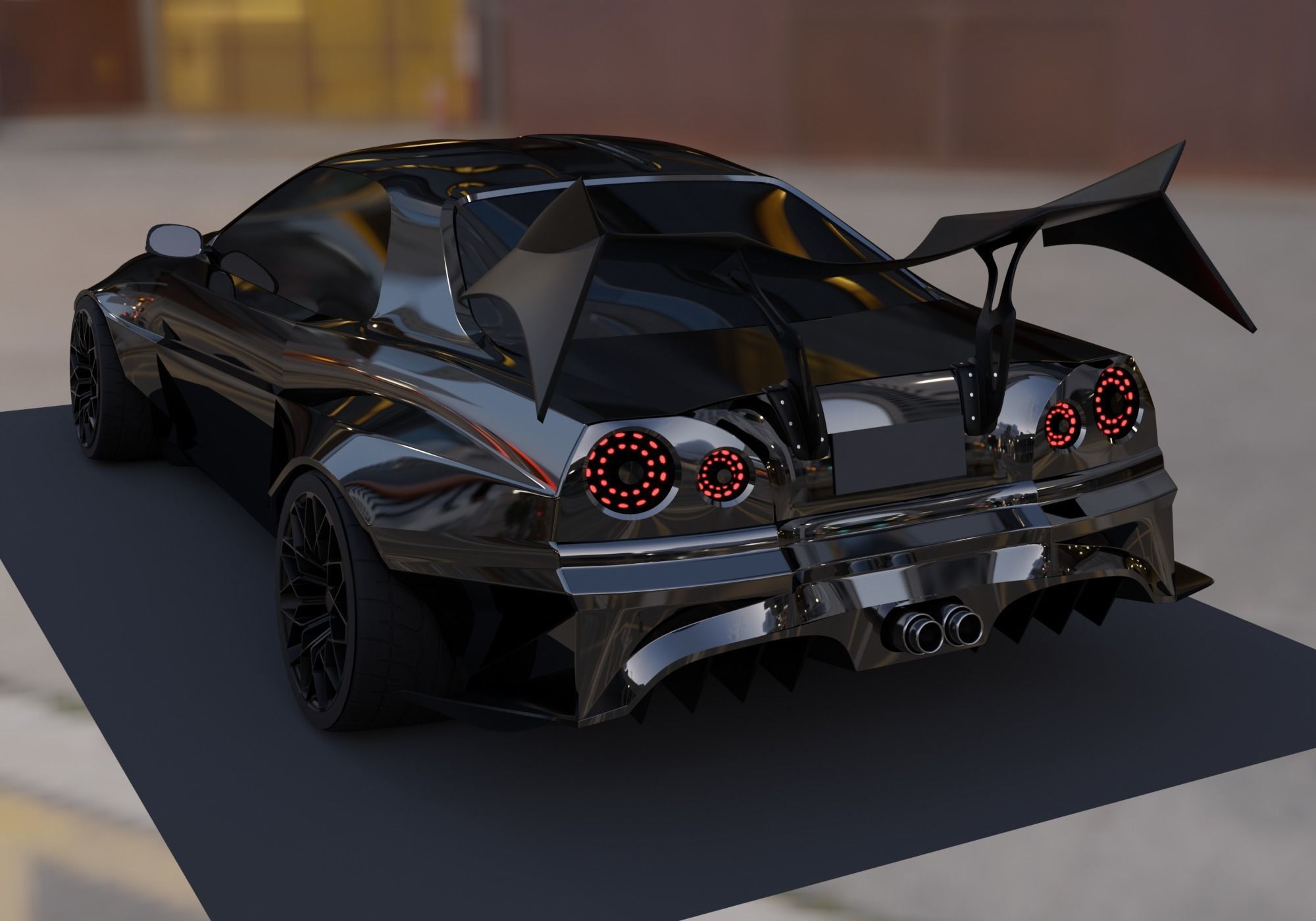 Skyline E34 concept or tuning project free 3D model | CGTrader