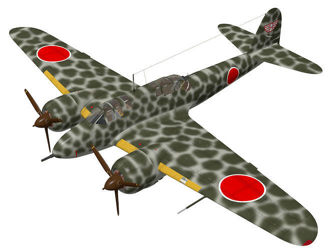 Kawasaki Ki-45 Kai Toryu 3D model | CGTrader