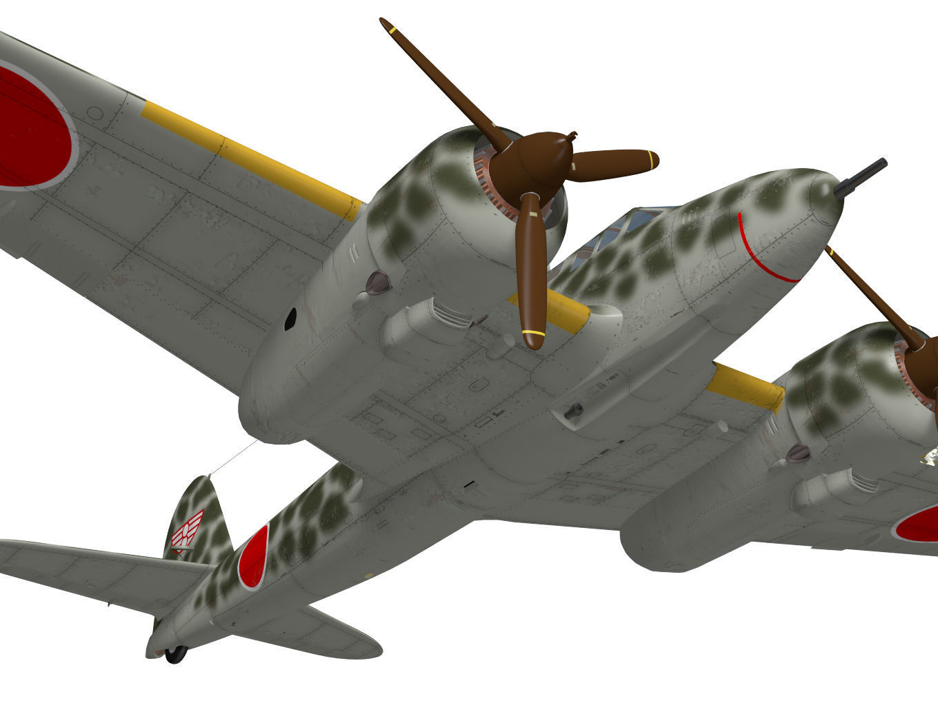 Kawasaki Ki-45 Kai Toryu 3D model | CGTrader