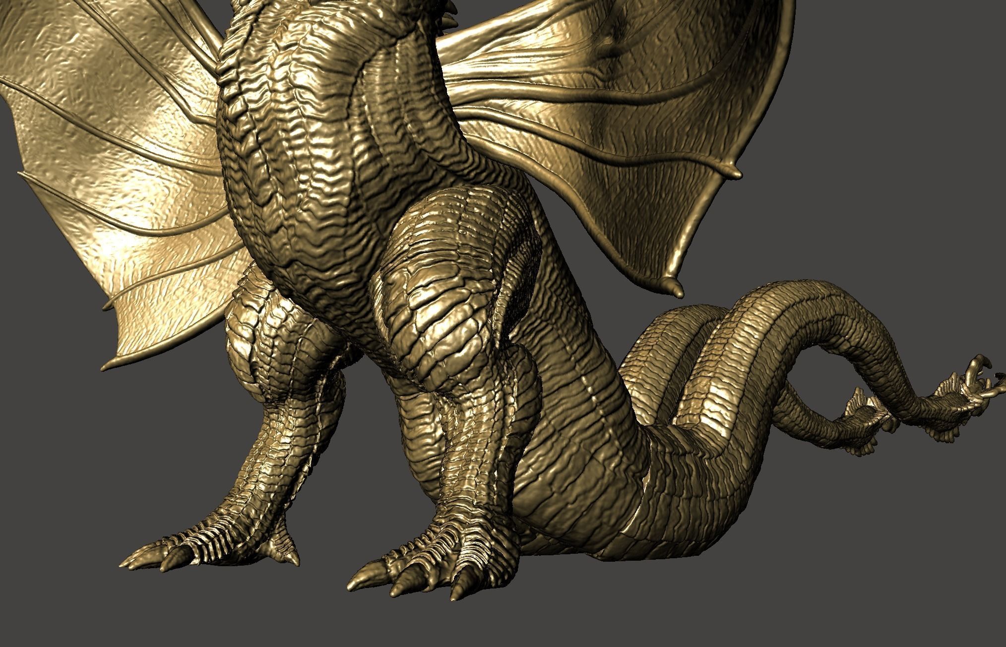 Shin Ghidorah Godzilla vs Evangelion King Kaiju ultra detail STL 3D ...