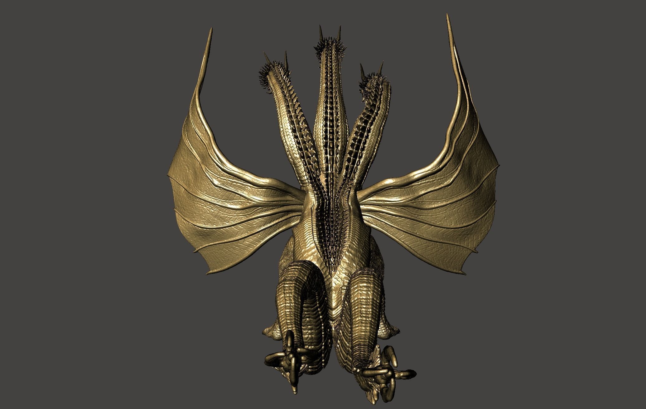 Shin Ghidorah Godzilla vs Evangelion King Kaiju ultra detail STL 3D ...