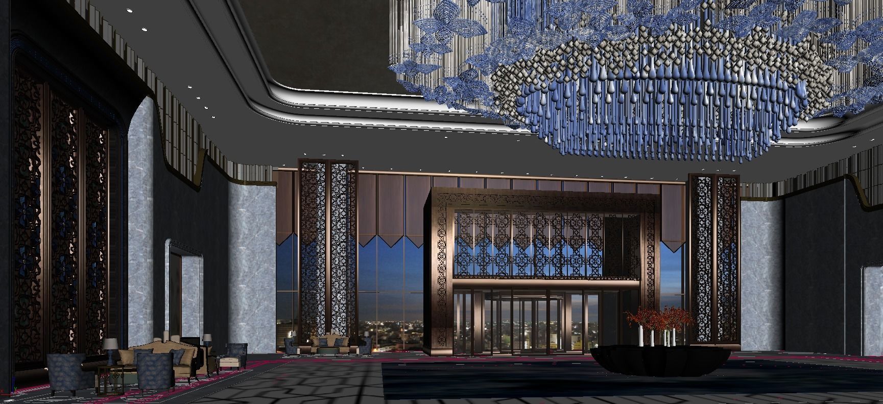 hotel lobby 3D model | CGTrader