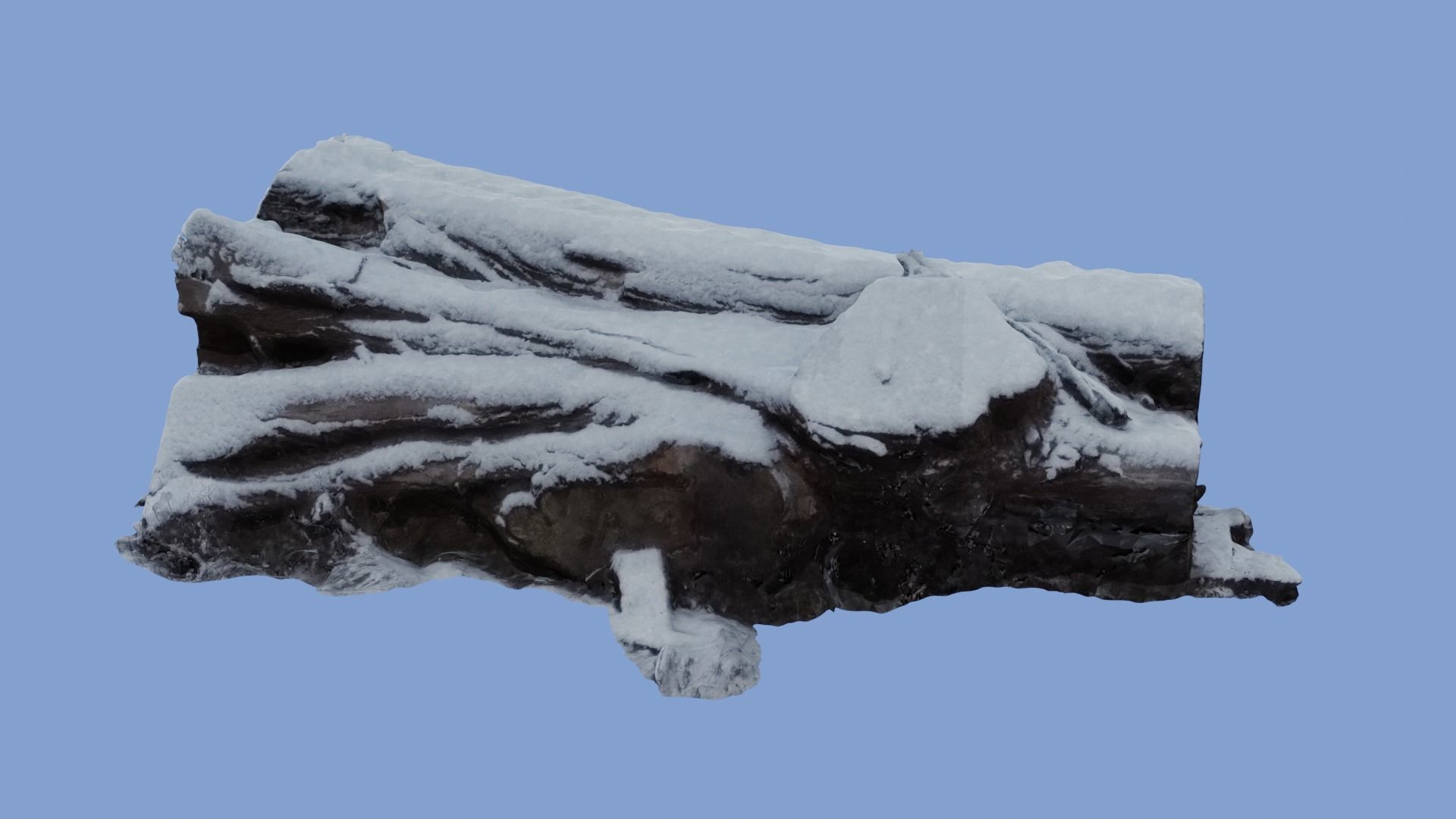 3D model 4K Snow Covered Cut Log Photoscan VR / AR / low-poly | CGTrader