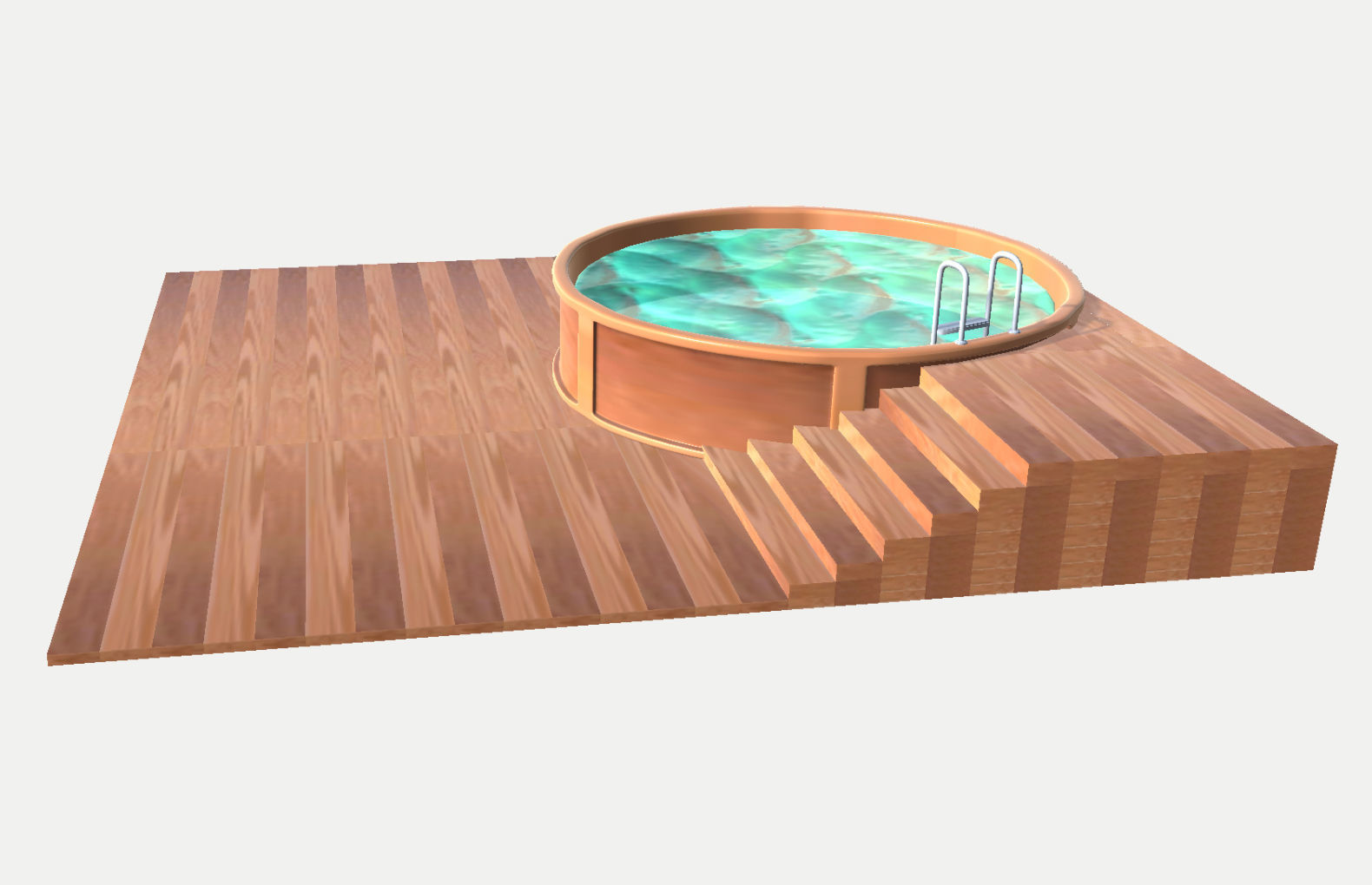 Wood Swimming Pool 3D model | CGTrader