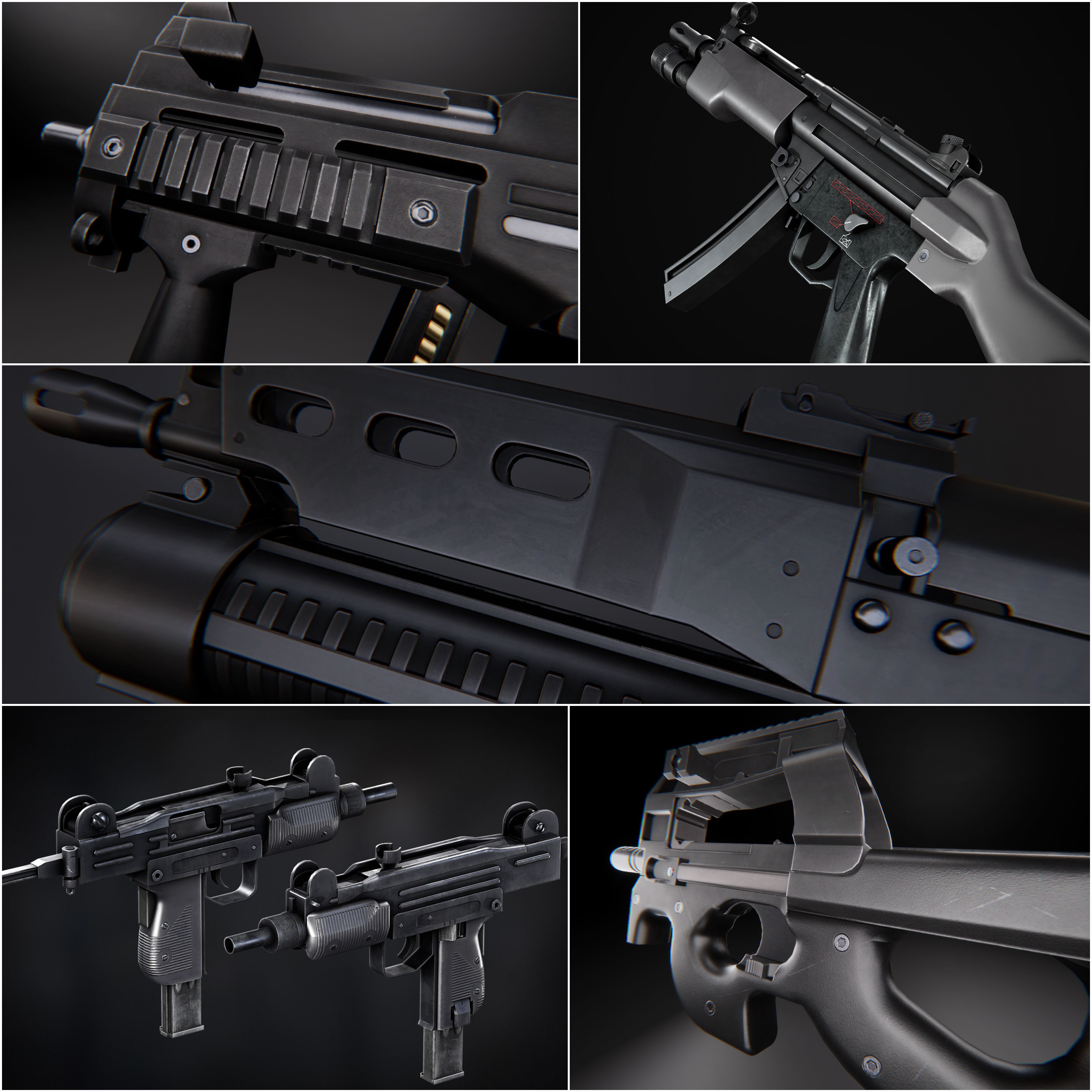 3D model Modern AAA Mega all in one 30 weapons pack Game-Ready PBR VR / AR / low-poly | CGTrader