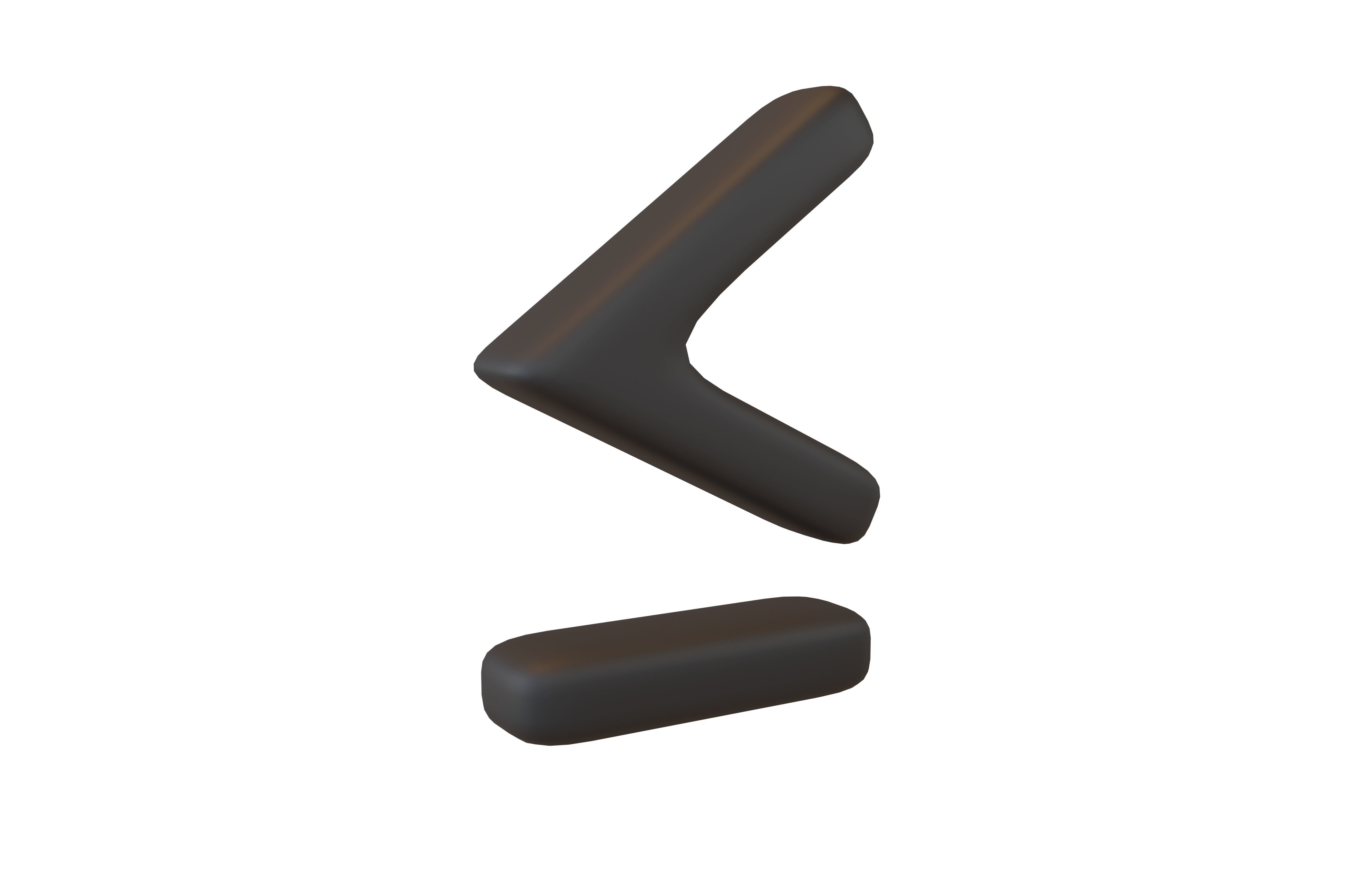 3D model Calculation Inequality Less Than Or Equal To Symbol V1 001 VR ...