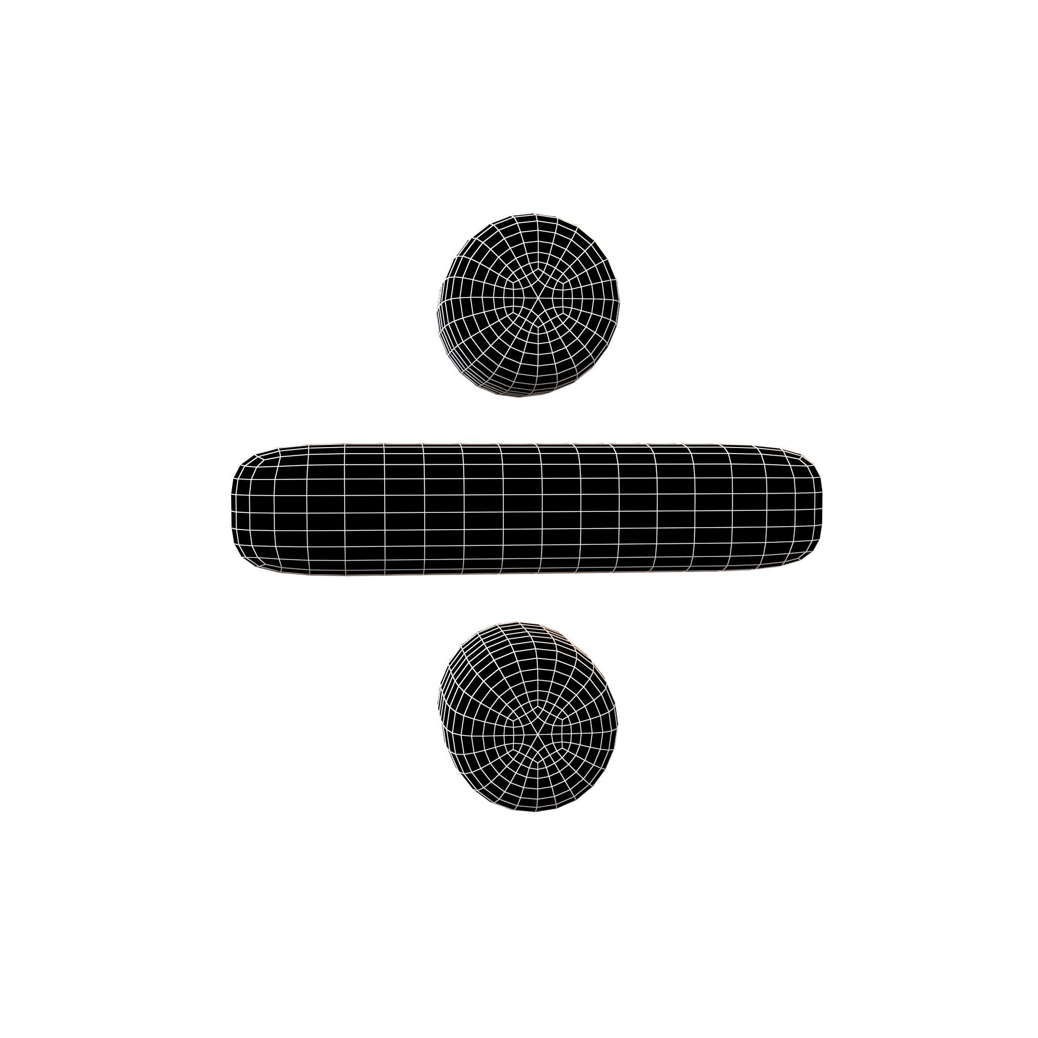 3D model Calculation Division Symbol v1 001 VR / AR / low-poly | CGTrader