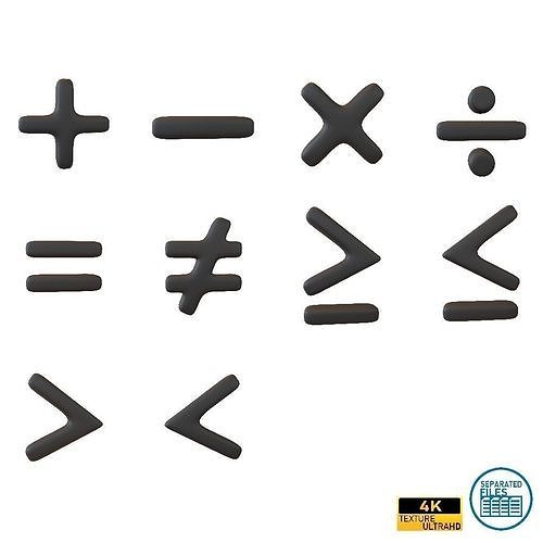 3D model Calculation Symbol Pack V1 01 VR / AR / low-poly | CGTrader