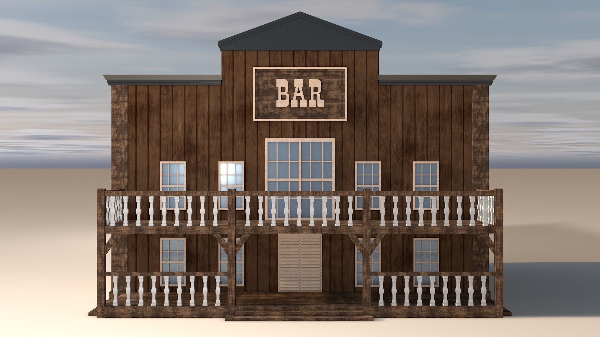 3D model Western Bar VR / AR / low-poly | CGTrader