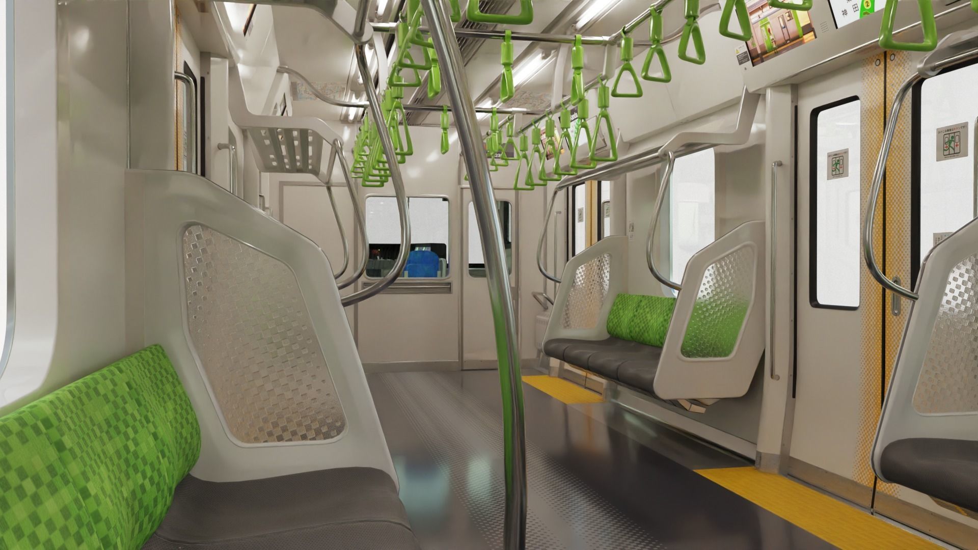 Japanese Train Head Interior Exterior Yamanote Line E235 Rigged 3D ...