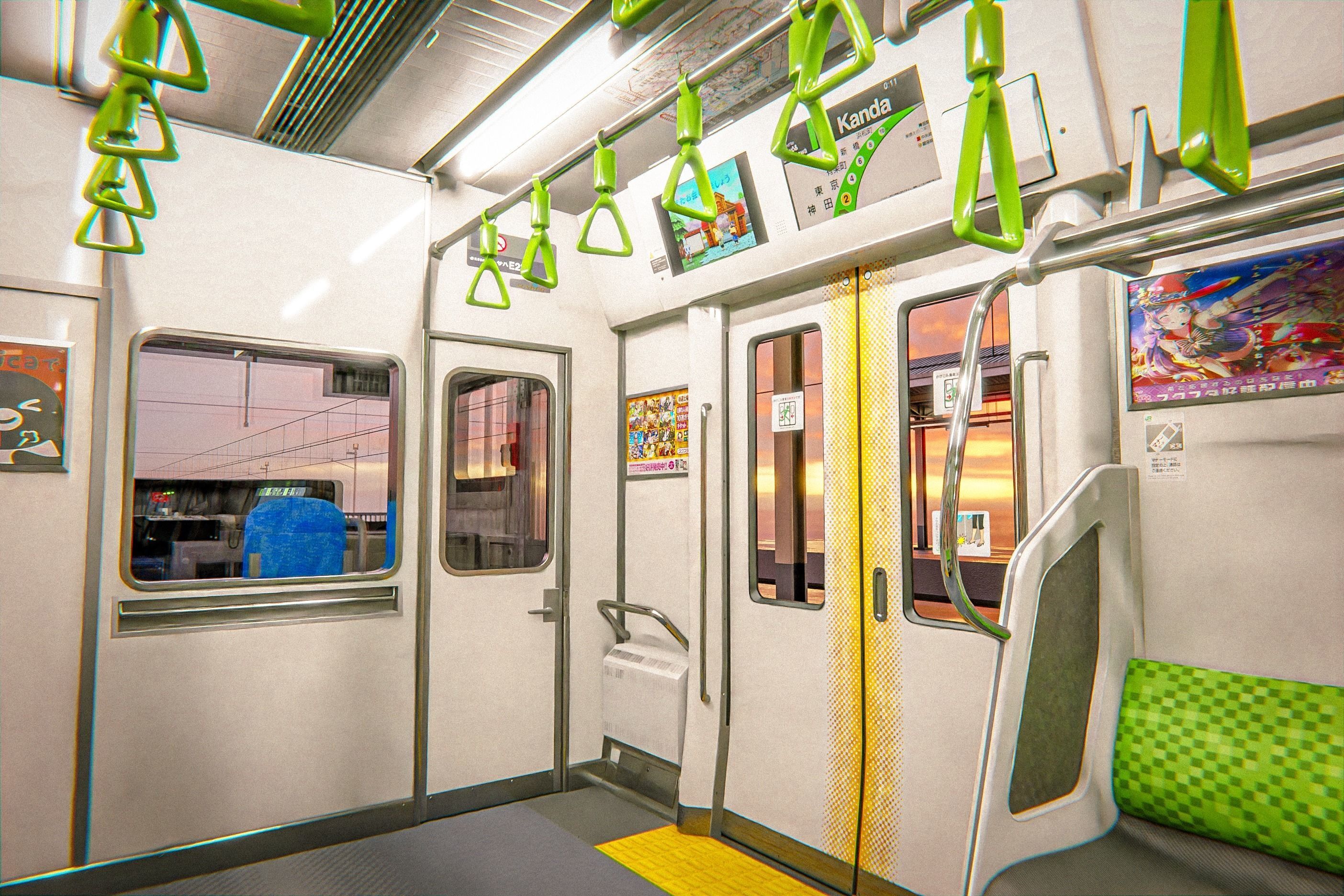 Japanese Train Head Interior Exterior Yamanote Line E235 Rigged 3D ...