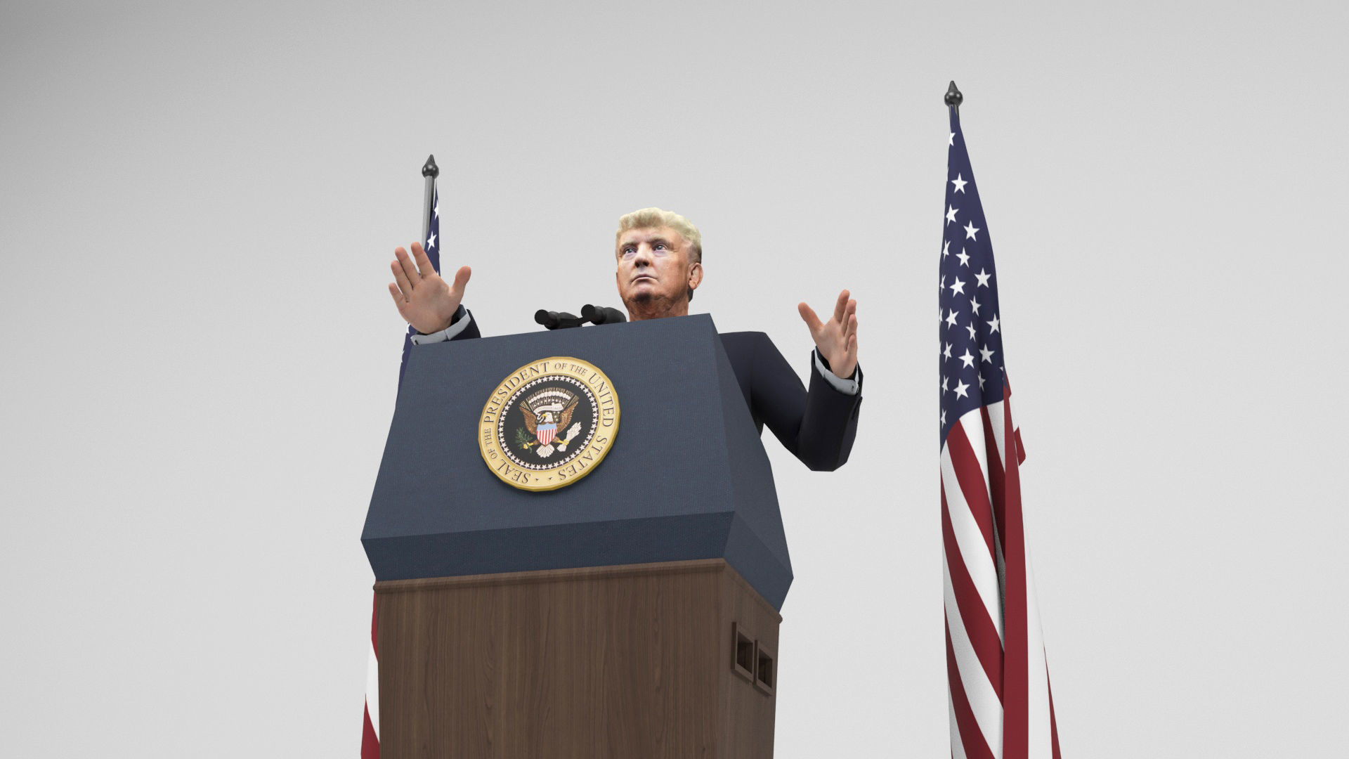 3D model Donald Trump VR / AR / low-poly | CGTrader