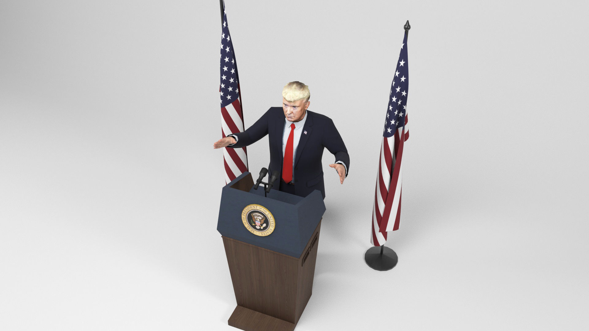 3D model Donald Trump VR / AR / low-poly | CGTrader