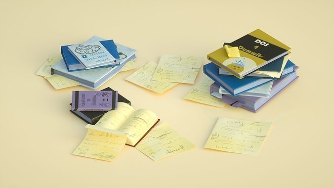 book paper roll paper letter paper scratch paper draft 3D model | CGTrader