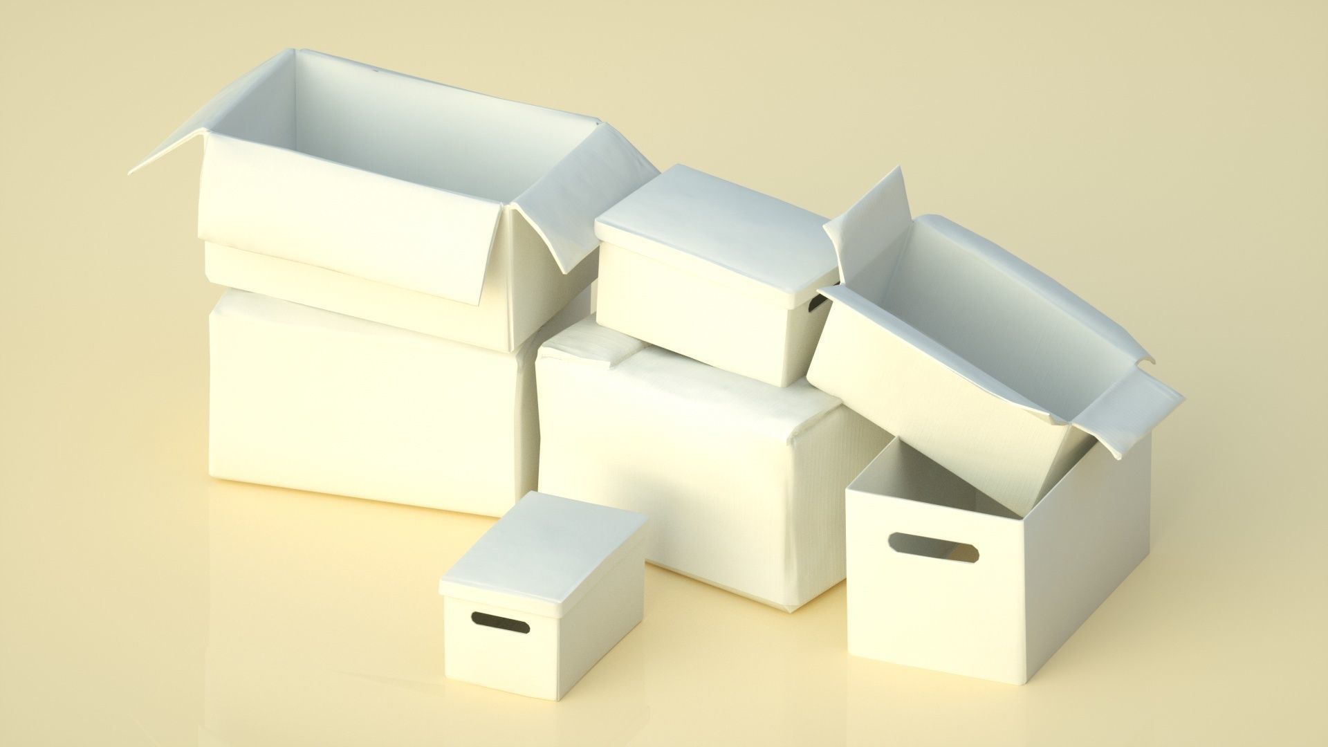 box carton storage box collection box luggage suitcase 3D model | CGTrader