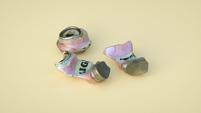 Flattened cans Canned beverages 3D model | CGTrader