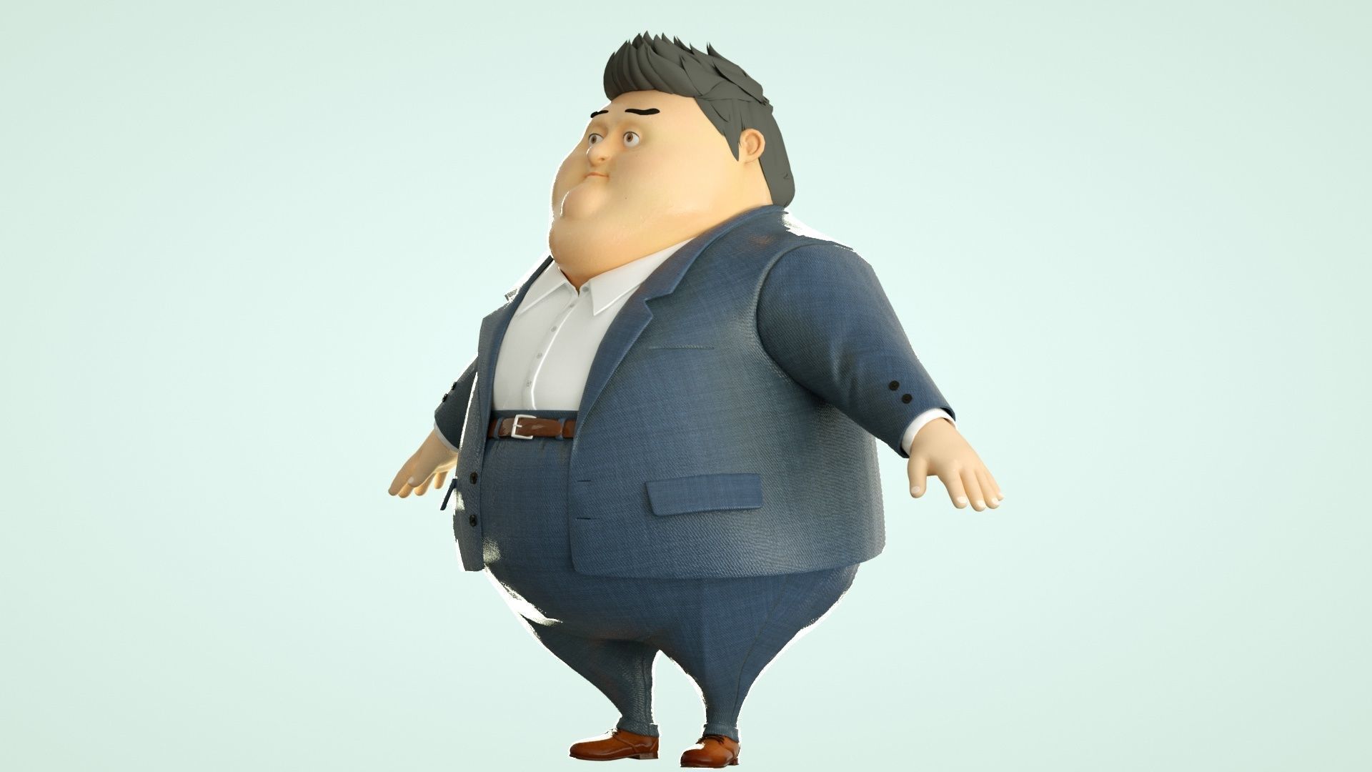 cartoon fat boss boss 3D model | CGTrader