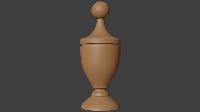 Carved decorative finial 3D model 3D printable | CGTrader