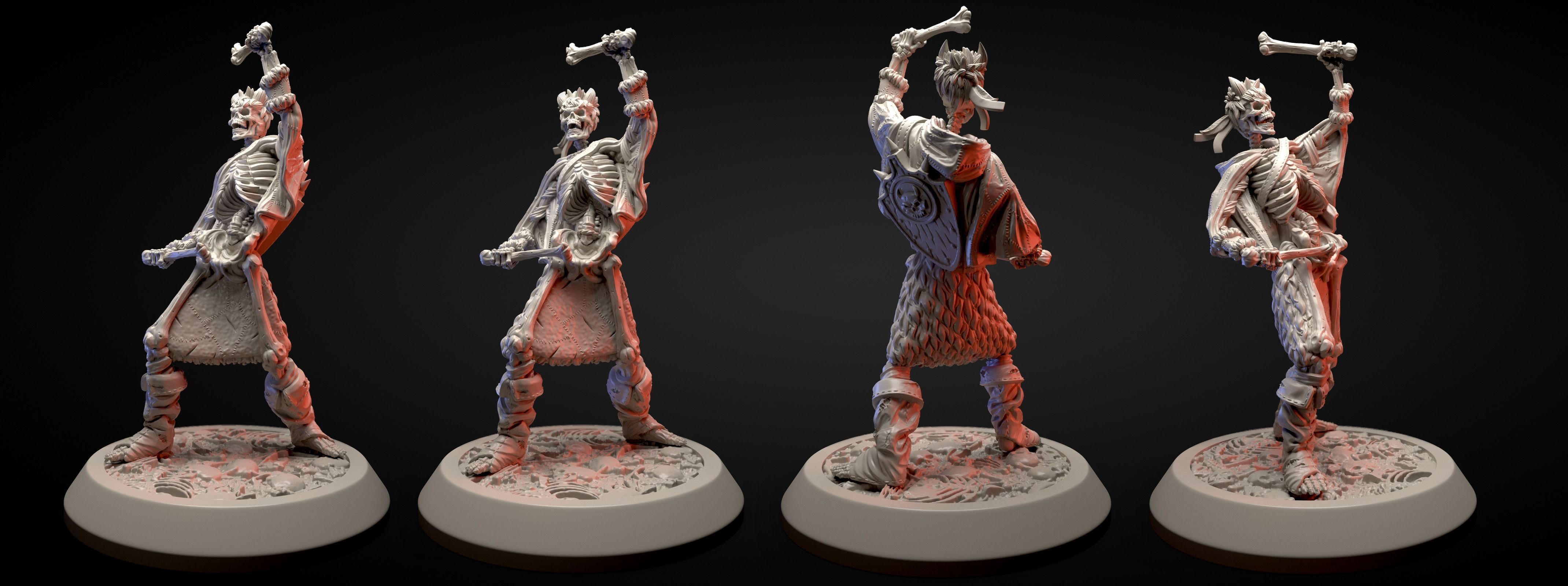 Undead shaman 3D model 3D printable | CGTrader