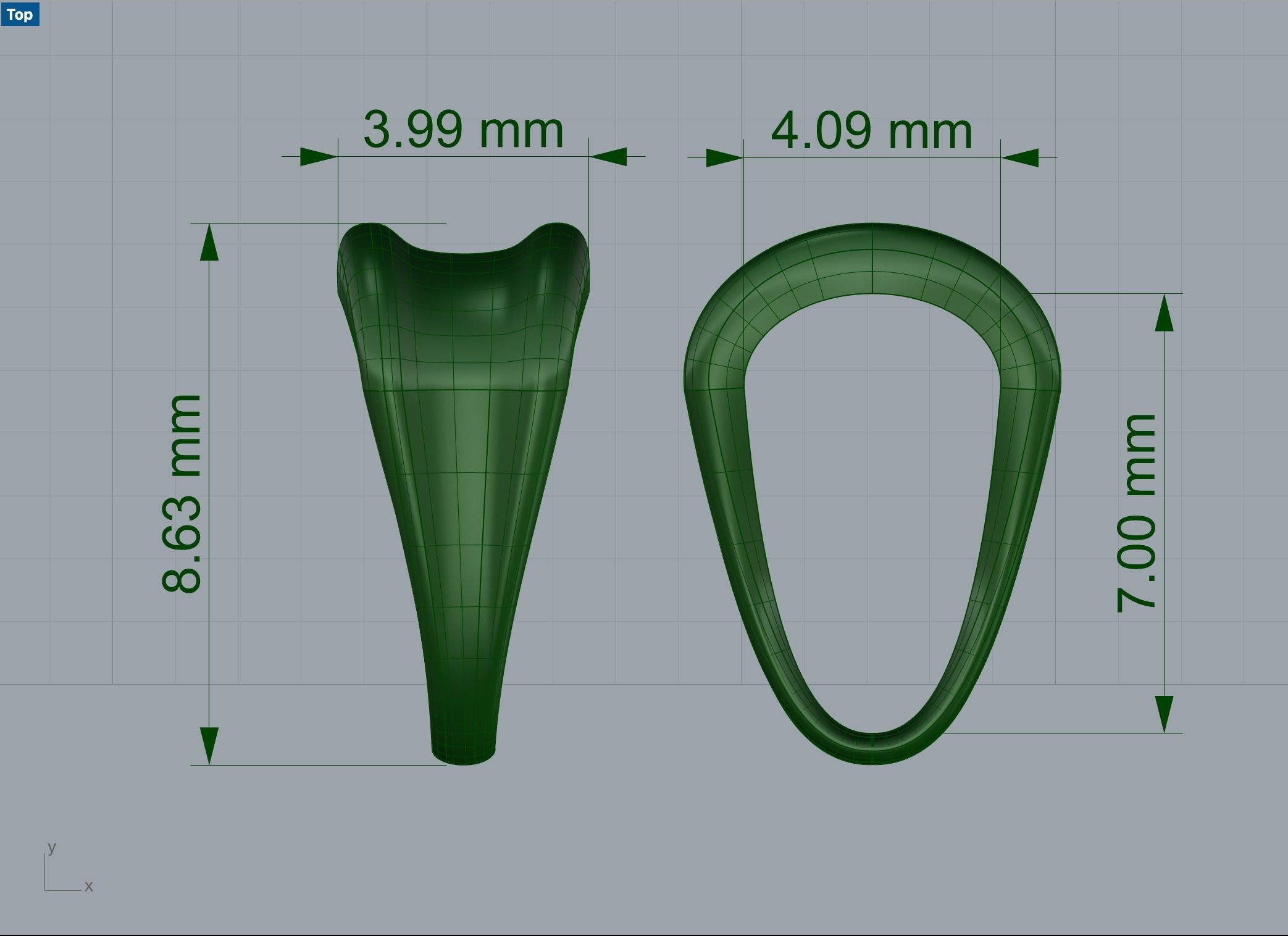 Twig marquise jewelry pendant 3D model 3D printable | CGTrader