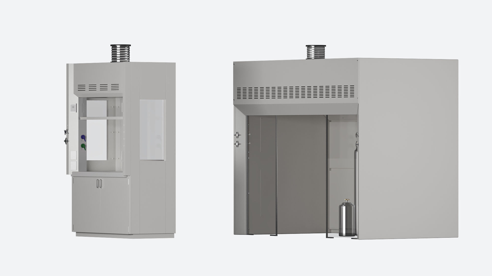 Fume Hood Set 3D model | CGTrader