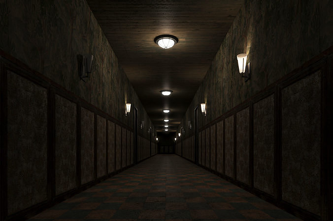 3D model old dark scary corridor 05 VR / AR / low-poly | CGTrader