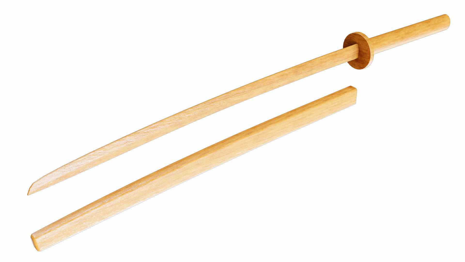 3D model Bokken wooden samurai sword VR / AR / low-poly | CGTrader