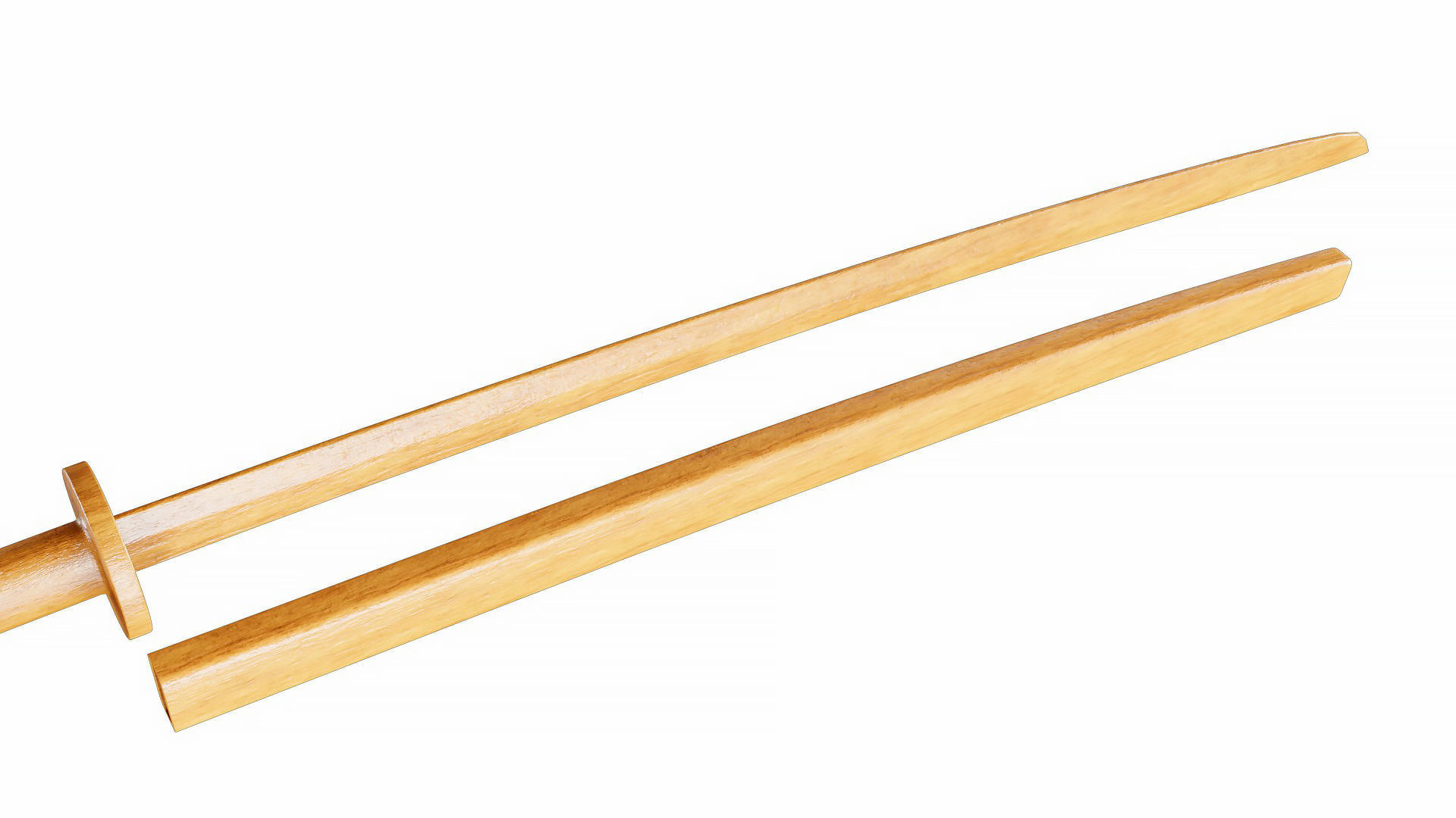 3D model Bokken wooden samurai sword VR / AR / low-poly | CGTrader