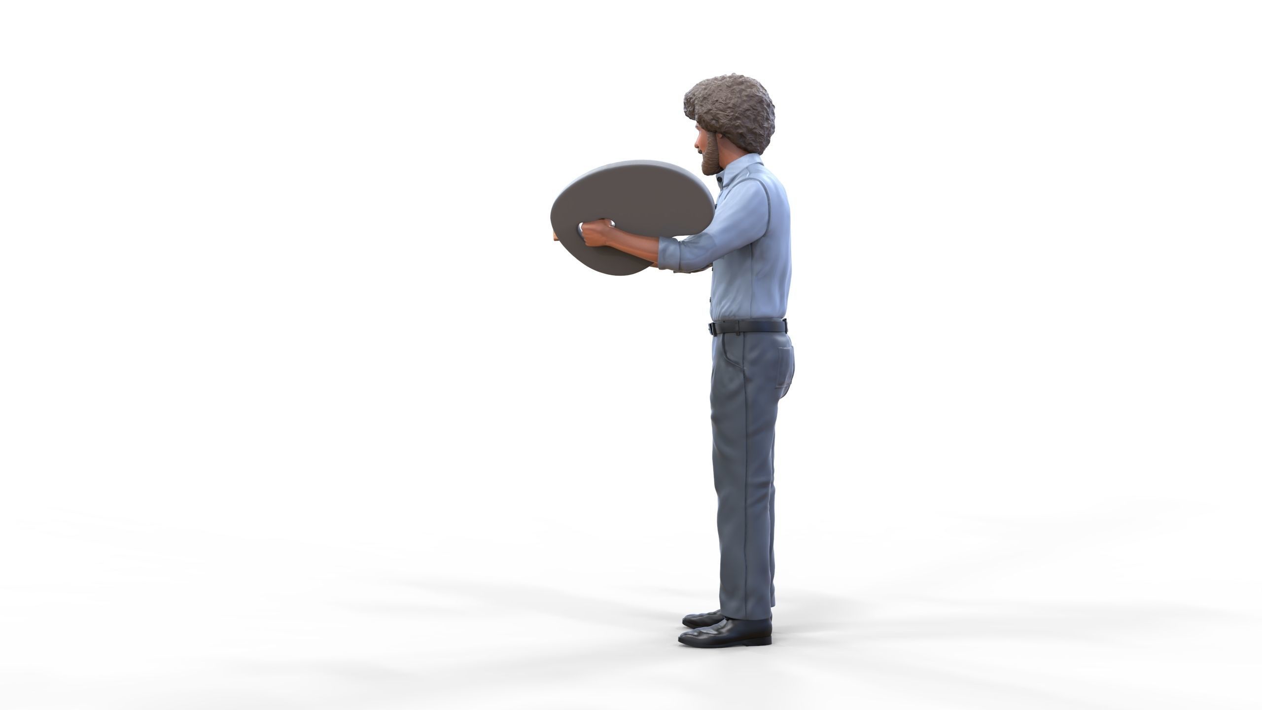 Bob Ross painting 3D model 3D printable | CGTrader
