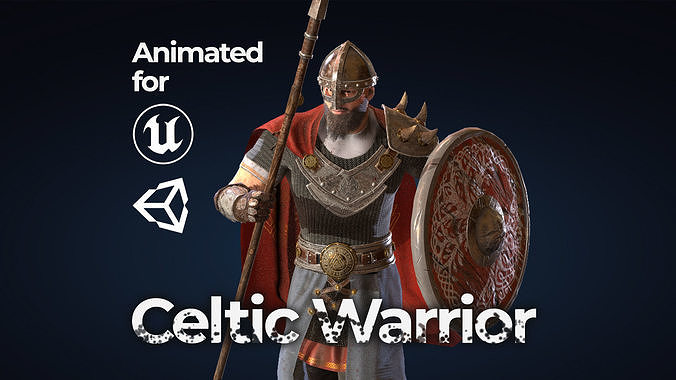 3D model Celtic Warrior VR / AR / low-poly | CGTrader