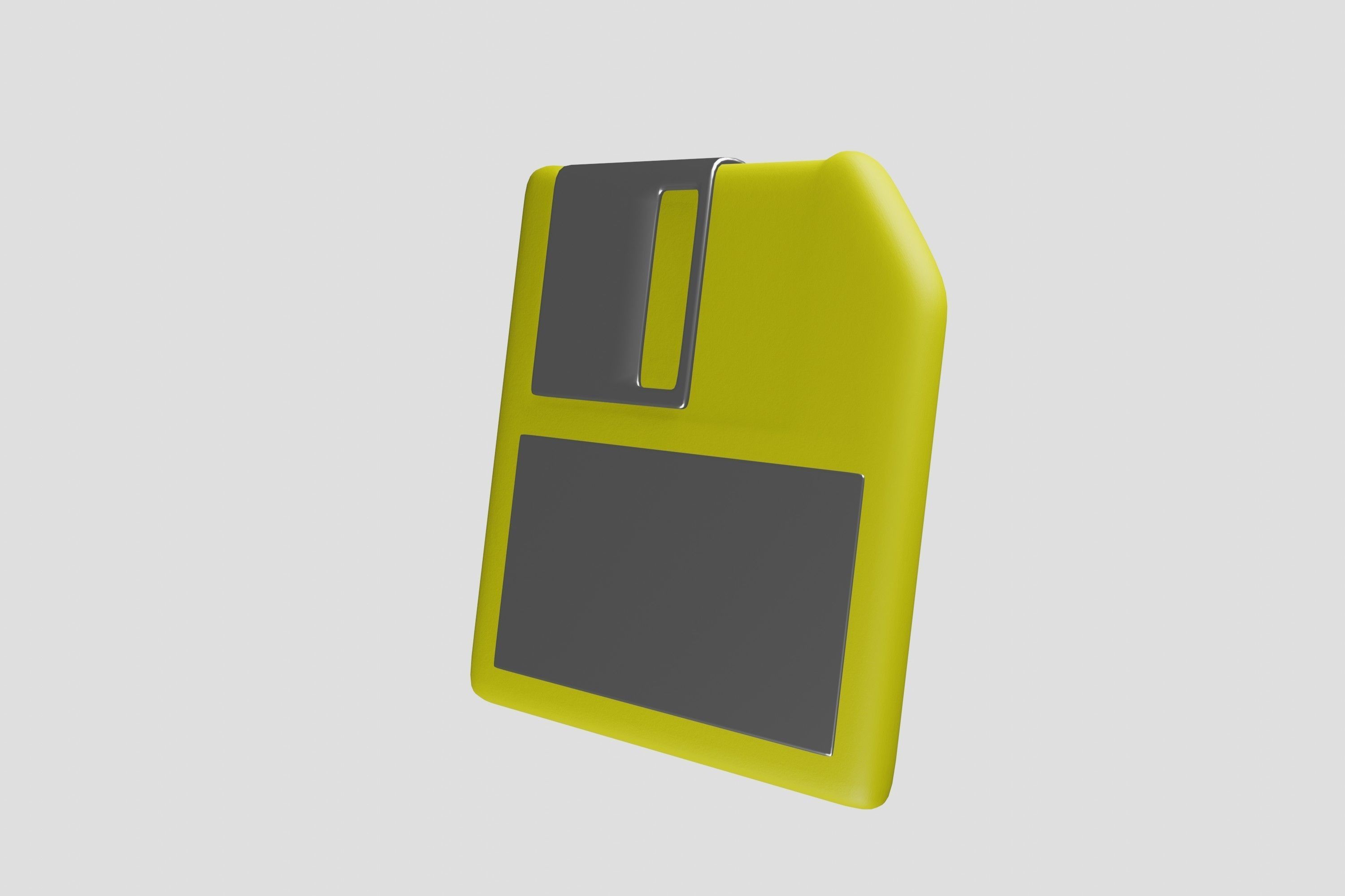 Computer yellow floppy disk from the 90s 3D model | CGTrader