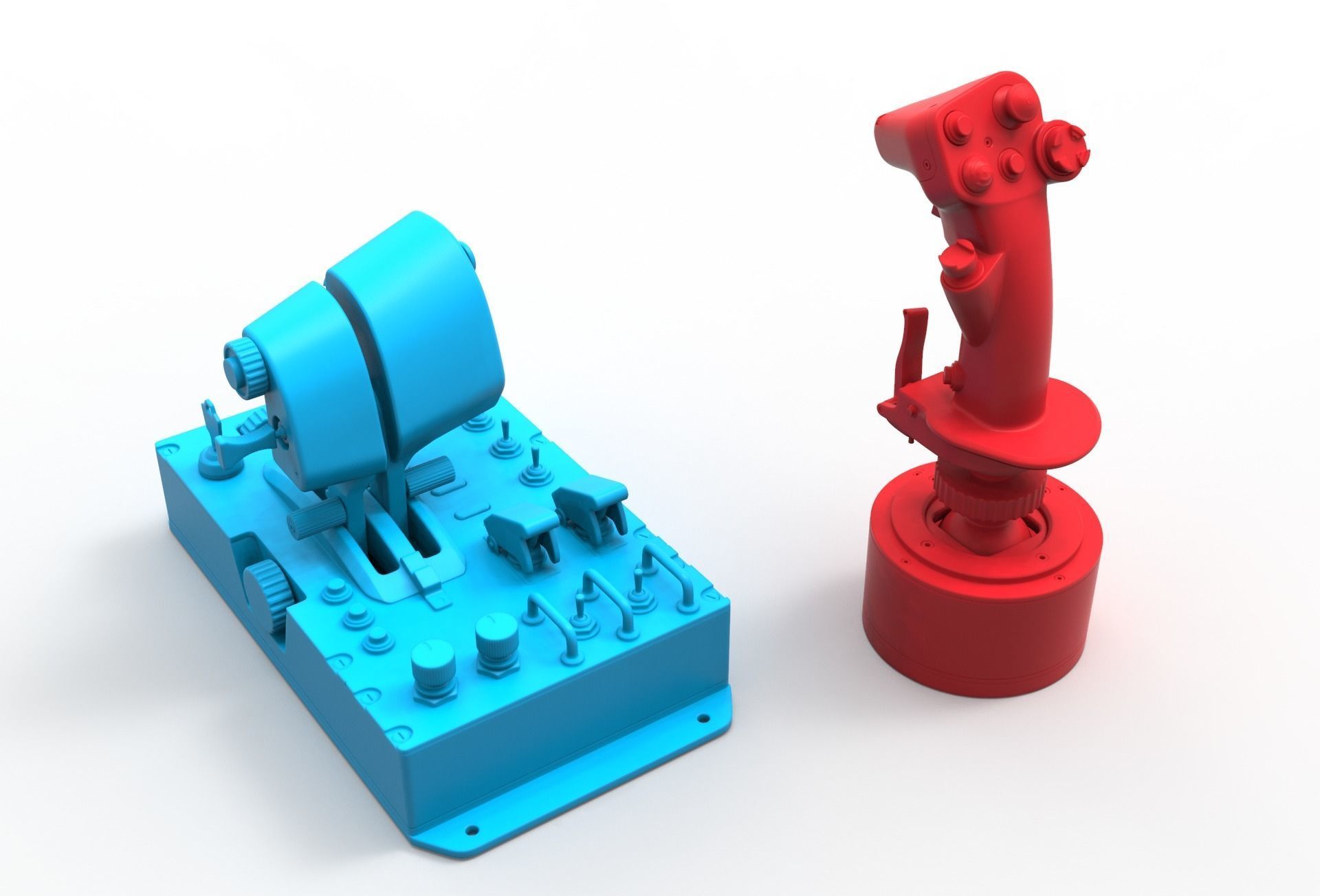 Aircraft control joystick 3D model | CGTrader